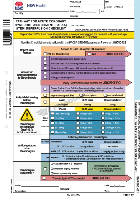 Pathway for Acute Coronary Syndrome (PACSA) | Clinical tool | Emergency ...